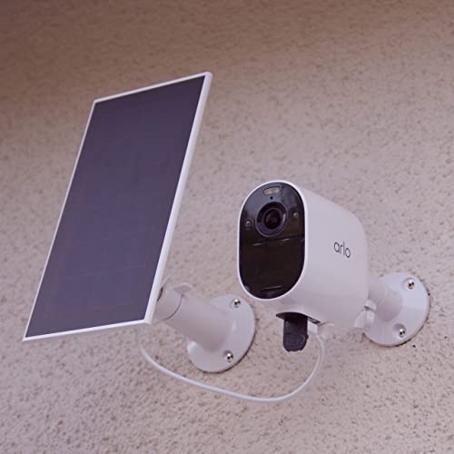 Arlo Essential Solar Panel Charger - Arlo Certified Accessory - Weather Resistant, 8 ft Power Cable, Adjustable Mount, Only Works with Arlo Essential and Essential XL Cameras, White - VMA3600