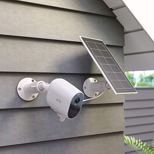 Arlo Essential Solar Panel Charger - Arlo Certified Accessory - Weather Resistant, 8 ft Power Cable, Adjustable Mount, Only Works with Arlo Essential and Essential XL Cameras, White - VMA3600