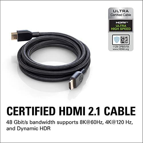 Elgato Ultra High Speed HDMI Cable β Certified HDMI 2.1, 48 Gbit/s, Supports 8K@60Hz, 4K@120Hz, Dynamic HDR, eARC, Dolby Atmos, Compatible with HD60 X, Sony PS4/PS5, Xbox Series X/S etc, 6.5ft