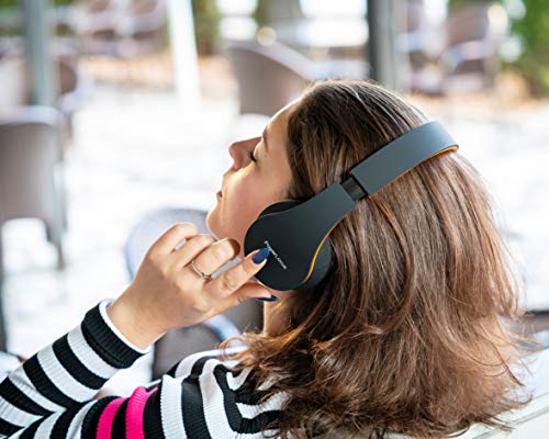 PowerLocus Rose Gold Bluetooth Headphones with Black/Orange Bluetooth Headphones