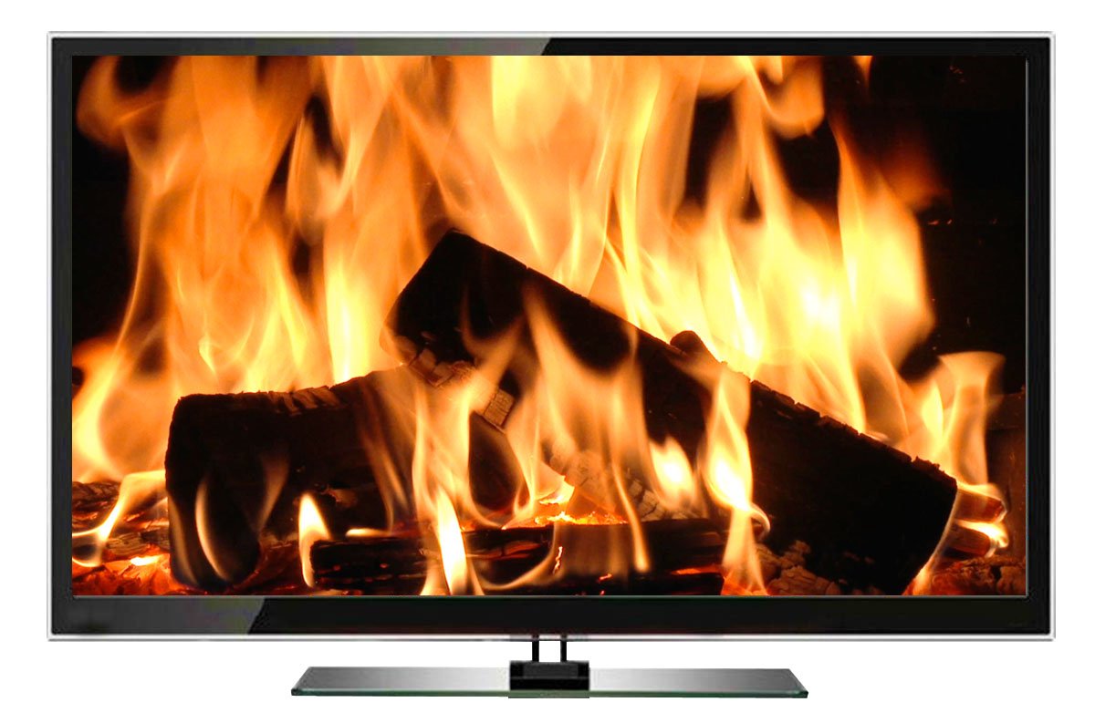 Fireplace DVD - Fireplace XXL - Filmed in HD - 2 DVD Set with Double Extra Long Fires with Burning Wood Sounds