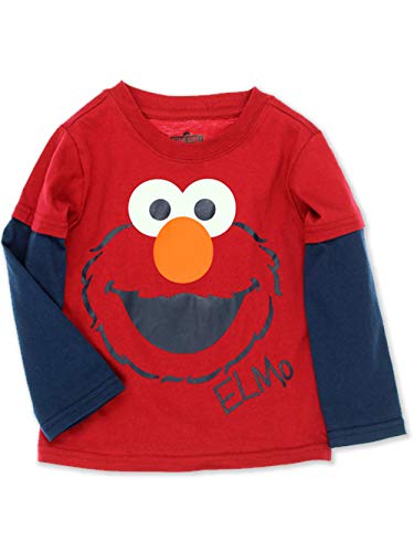 Sesame Street Elmo and Cookie Monster Boys Shirt for Infant and Toddlers Red
