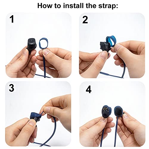 smaate Anti-Lost Strap Compatible with JLab GO Air POP Wireless Earbuds, Soft Silicone Cord for Anti-Falling During Sports