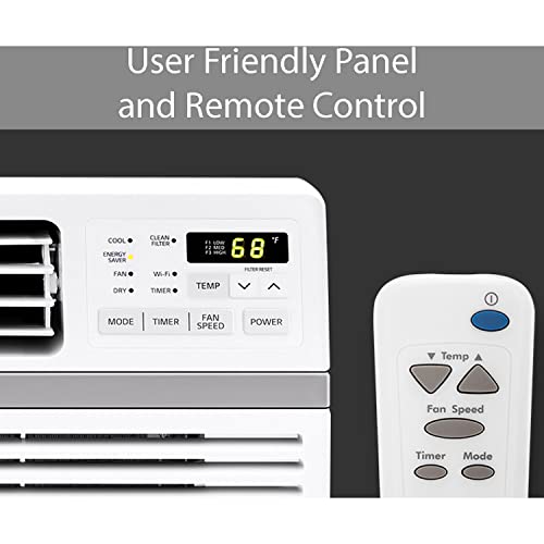 LG 12,000 BTU Smart Window Air Conditioner, Cools up to 550 Sq. Ft., Smartphone and Voice Control works with LG ThinQ, Amazon Alexa and Hey Google, ENERGY STARĀ®, 3 Cool & Fan Speeds, 115V