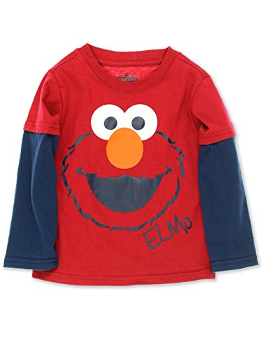 Sesame Street Elmo and Cookie Monster Boys Shirt for Infant and Toddlers Red