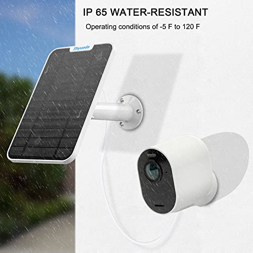 [Updated Version] 4W Solar Panel Charging Compatible with Arlo Pro 3/Pro 4/Ultra/Ultra 2/ Floodlight only , with 13.1ft Waterproof Charging Cable, IP65 Weatherproof ,Includes Secure Wall Mount(1-Pack)