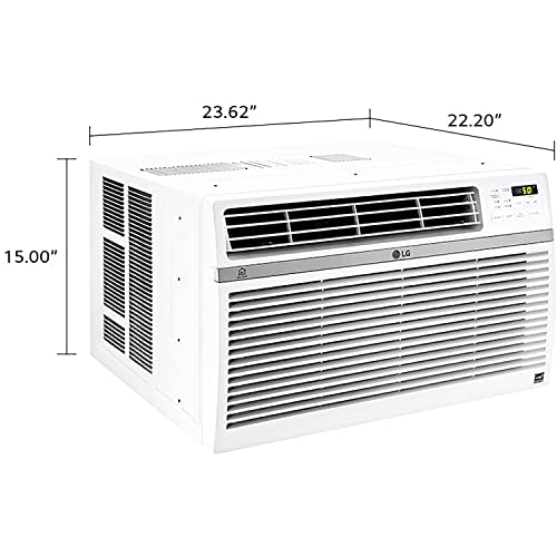 LG 12,000 BTU Smart Window Air Conditioner, Cools up to 550 Sq. Ft., Smartphone and Voice Control works with LG ThinQ, Amazon Alexa and Hey Google, ENERGY STARĀ®, 3 Cool & Fan Speeds, 115V