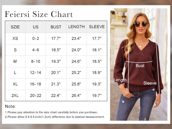 Feiersi Women's Off Shoulder Sweater Long Sleeve Loose Tops V-Neck Pullover Knit Jumper(Black,X-Large)