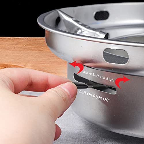 KELUNIS Chafing Dish Buffet Set, Stainless Steel Round Food Warming Tray with Fuel Holder for Parties, Dinners and Catering