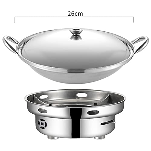 KELUNIS Chafing Dish Buffet Set, Stainless Steel Round Food Warming Tray with Fuel Holder for Parties, Dinners and Catering