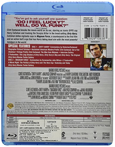 Dirty Harry/Magnum Force (Double Feature) [Blu-ray]