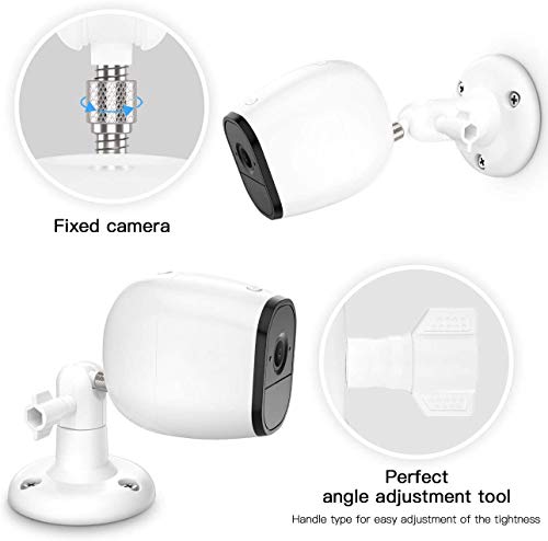 Koroao 【Latest Version】 Indoor/Outdoor Security Wall Mount for All Arlo Camera, Wyze Cam Pan/V3, Arlo Ultra, Arlo Essential, eufyCam 2 - More Stable and Flexible Arlo Accessories(2Pack, White)