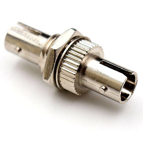 St Fiber Barrel Connector, TEZONG ST to ST Bulkhead Fiber Coupler Singlemode Multimode Simplex St Female Fiber Optical Cable Connectors Adapter 10Packs