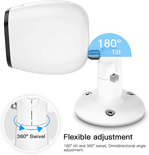 Koroao 【Latest Version】 Indoor/Outdoor Security Wall Mount for All Arlo Camera, Wyze Cam Pan/V3, Arlo Ultra, Arlo Essential, eufyCam 2 - More Stable and Flexible Arlo Accessories(2Pack, White)