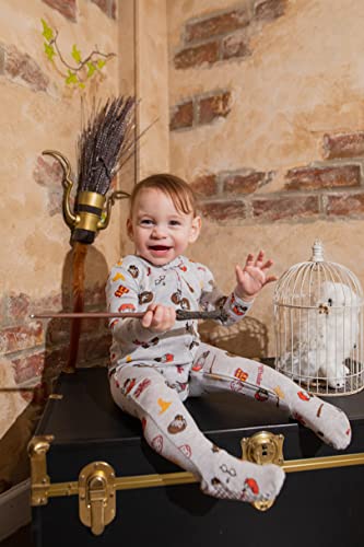 Harry Potter Newborn Baby Boys 2 Pack Zip Up Costume Sleep N' Play Coveralls Gryffindor 3-6 Months