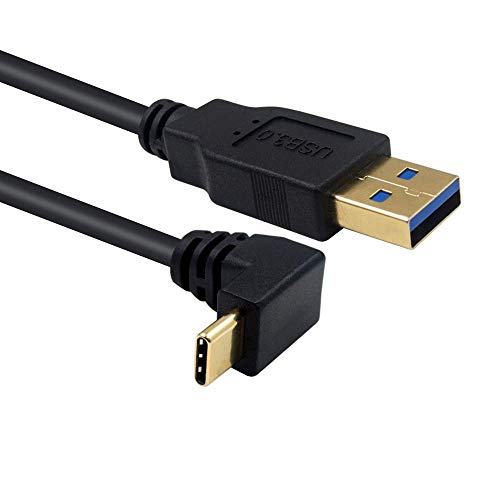 Poyiccot USB Type C Charging Cable 90 Degree, 3.3feet/ 1m Type C Fast Charger USB 3.0 A to USB C Up & Down Angle Charging Cable for Samsung Galaxy,Tablets and More USB A to C Charger Cable