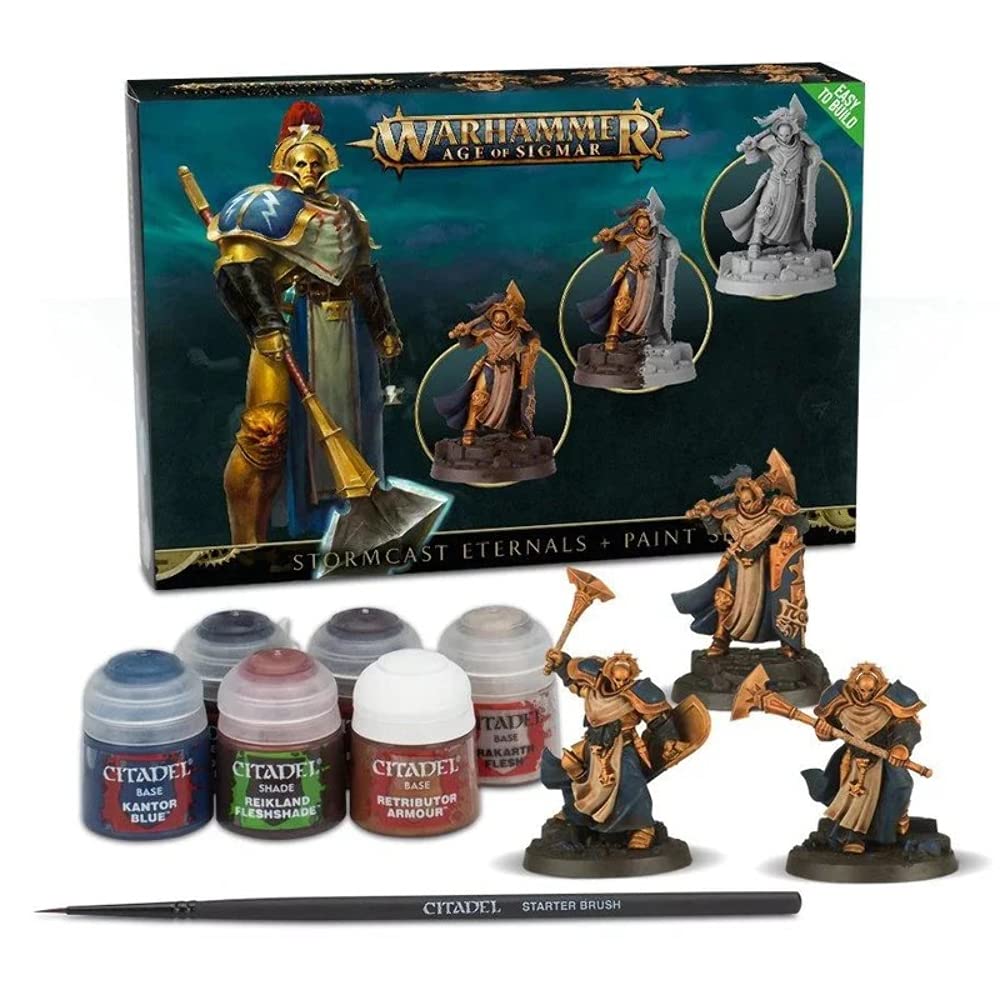 Games Workshop Warhammer Age of Sigmar Stormcast Eternals with Paint Set