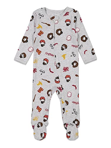 Harry Potter Newborn Baby Boys 2 Pack Zip Up Costume Sleep N' Play Coveralls Gryffindor 3-6 Months