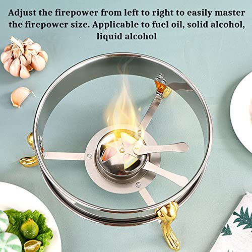 Full Size Round Chafing Dish Set, Stainless Steel Buffet Server Food Warming Tray with Alcohol Furnace and Lid, for Commercial Restaurant Catering Parties Weddings Picnics,24cm