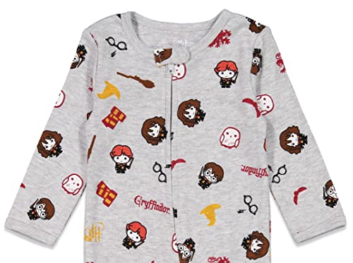 Harry Potter Newborn Baby Boys 2 Pack Zip Up Costume Sleep N' Play Coveralls Gryffindor 3-6 Months