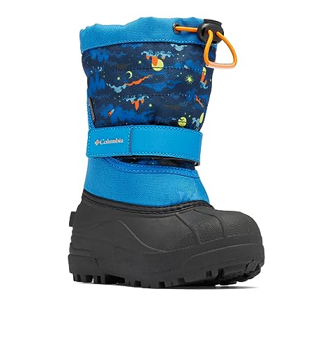 Columbia Youth Unisex Powderbug Plus II Print, Bright Indigo/Bright Orange, 2