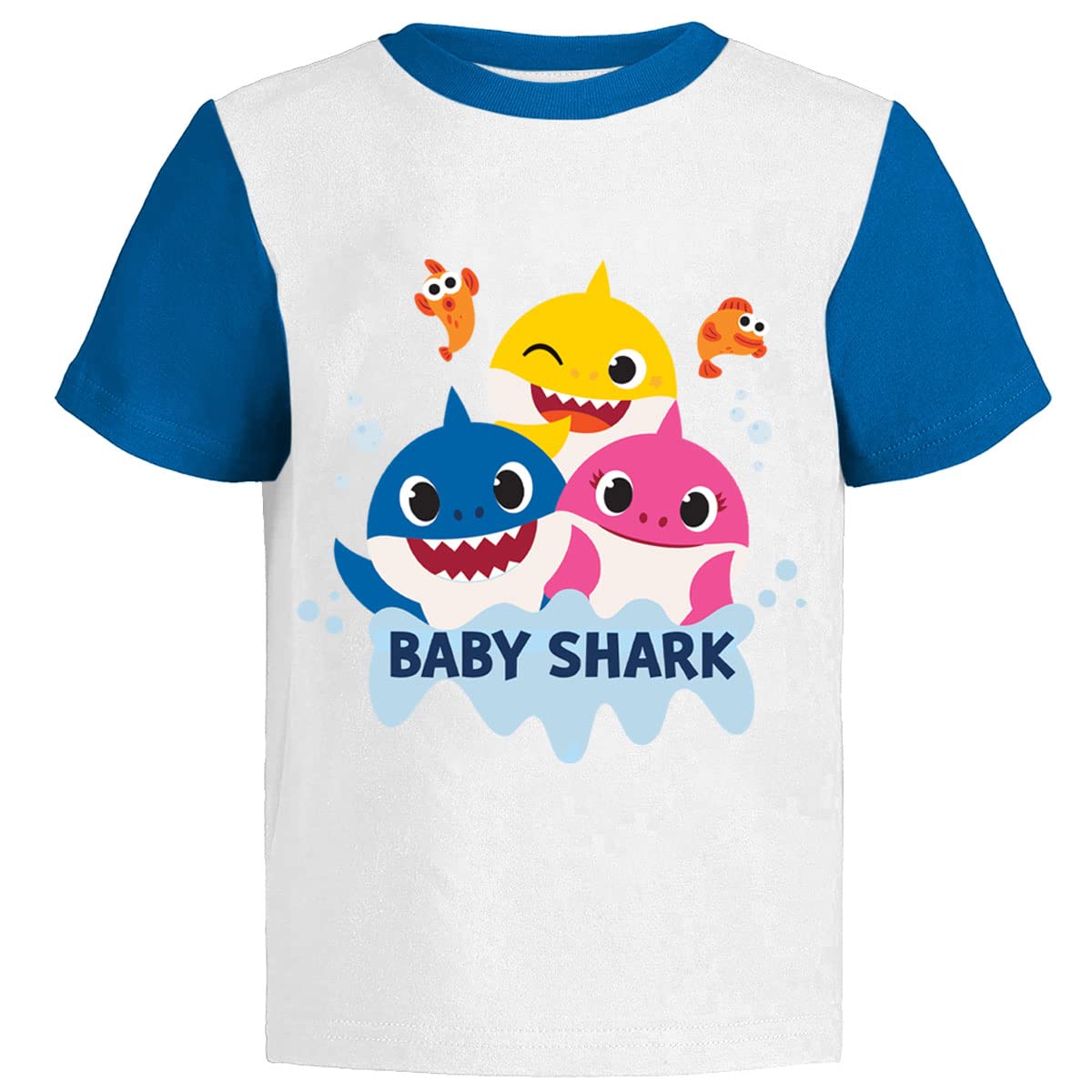 Baby Shark Graphic T-Shirts 3 Pack for Boys 3T Ecru/YEL/Wh SS