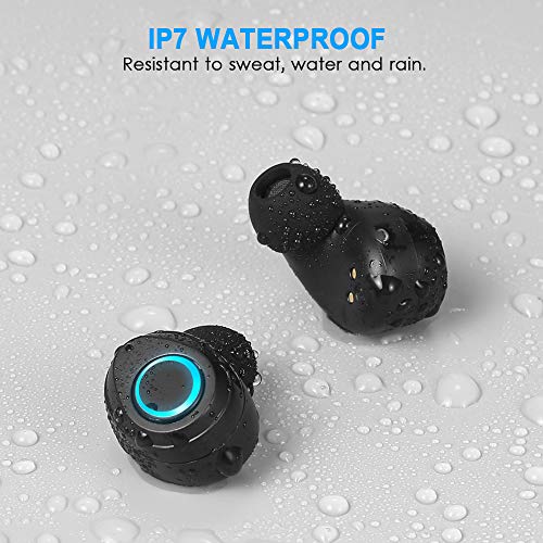 Wireless Earbud, Bluetooth 5.1 Headphones Mini Bluetooth Earbud with HD Mic, Bluetooth Earphones in Ear with USB C Charging Case, IP7 Waterproof Wireless Headphones, Deep Bass, 30H Headset for Sports