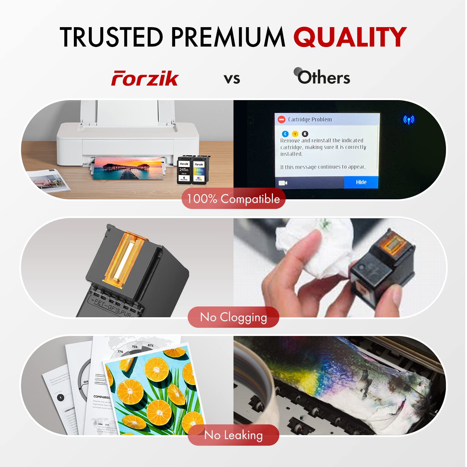 245XL Ink Cartridge for Canon PG-245XL 2 Pack, Higher Yield Compatible with Canon Pixma MX490 MX492 MG2522 TS3100 TS3122 TS3300 TS3322 TS3320 TR4500 TR4520 TR4522 MG2500 Printer