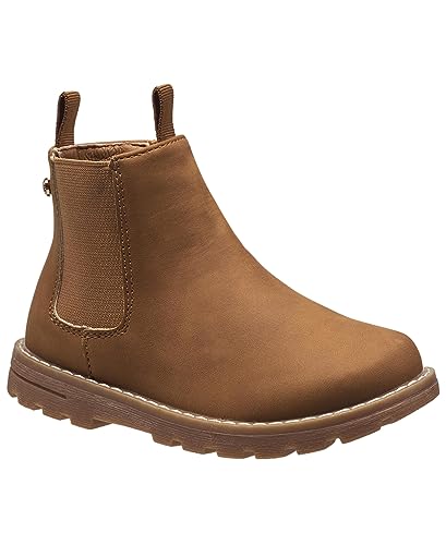 Lucky Brand Chelsea Boots for Girls - Outdoor Side Zipper Comfortable Girls Ankle Boots - Stylish Little Girl Boots with Anti-Slip Outsole in Cognac Size 2 Little Kid