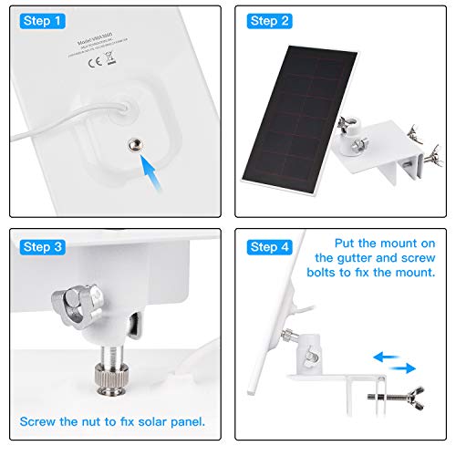 2Pack Gutter Mount Compatible with Arlo Essential Solar Panel, Arlo Pro/Arlo Pro2/Arlo Ultra/Pro3 Solar Panel, Perfect Angle to Get Adequate Sunlight for Your Arlo Solar Panel