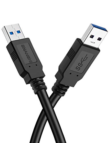 SNANSHI USB to USB Cable, USB3.0 Male to Male USB A to USB A USB to USB Cord Compatible with Hard Drive Enclosures, USB 3.0 Hub, DVD Player, Laptop Cooler - 3FT