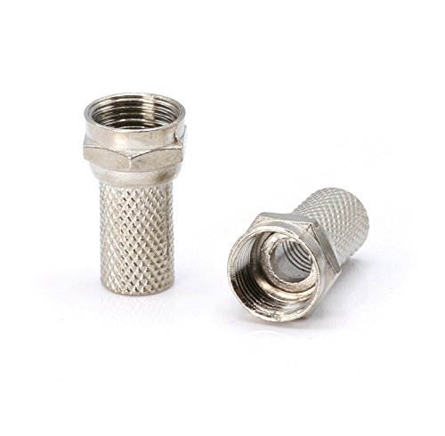 THE CIMPLE CO Coaxial Cable Screw on Connector (Twist on Connector/Fitting) for RG59 Coaxial Cable. Easy Installation, No Tools Required. Pack of 4
