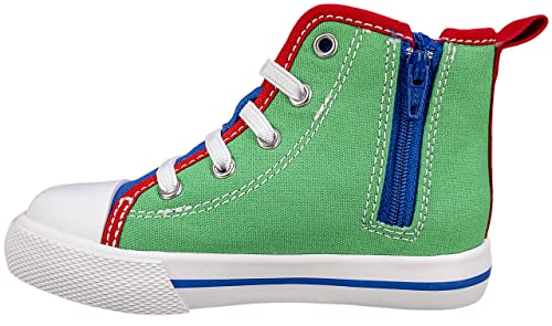 Sesame Street Elmo Shoes, Hi Top Sneaker with Laces, for Toddlers and Kids, Size 6 to 12 (Multi AOP, Numeric_7)