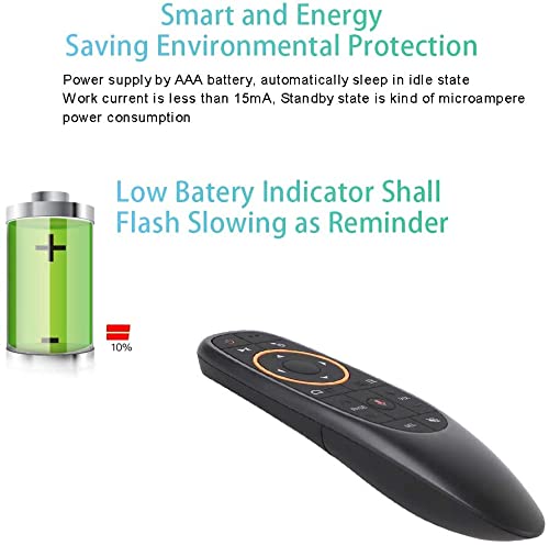 Air Mouse Remote Control, 2.4 GHz Wireless Voice Remote Control with IR Learning, Wireless Connection via USB Receiver Up to 10m for Smart TV PC Android TV Box Laptop Projector Windows Android Mac OS