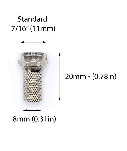 THE CIMPLE CO Coaxial Cable Screw on Connector (Twist on Connector/Fitting) for RG59 Coaxial Cable. Easy Installation, No Tools Required. Pack of 4