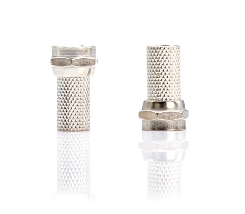 THE CIMPLE CO Coaxial Cable Screw on Connector (Twist on Connector/Fitting) for RG59 Coaxial Cable. Easy Installation, No Tools Required. Pack of 4