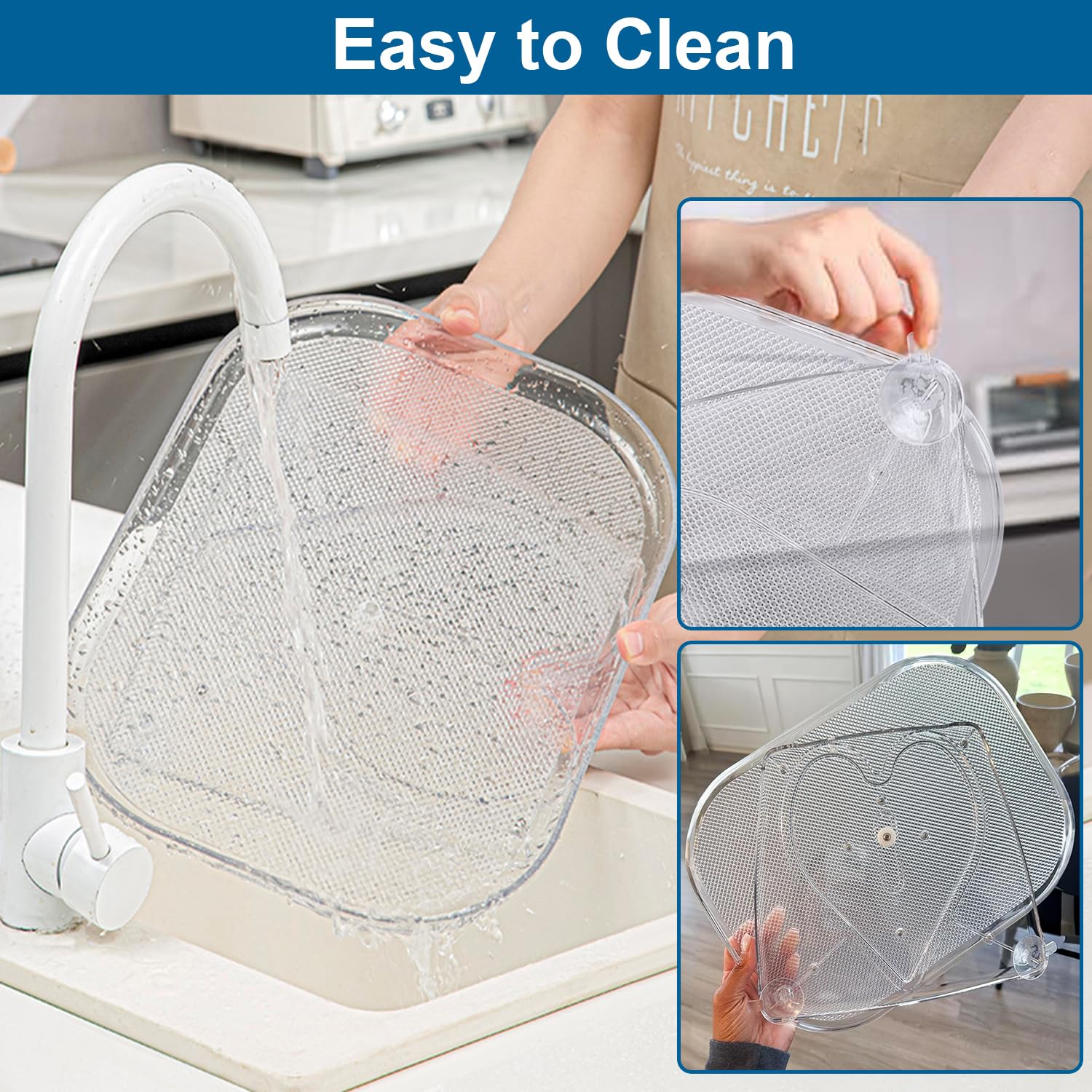 Square Lazy Susan Turntable Organizer for Refrigerator, 360°Rotate Rectangle Turntable Organizer and Storage, 15.7in Clear Lazy Susan for Cabinet, Kitchen, Pantry, Refrigerator