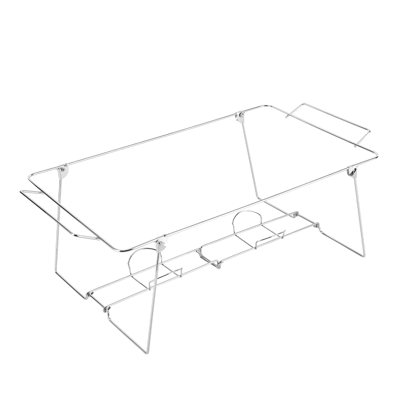 Gdrasuya10 12 Pack Buffet Stand Wire Racks, Foldable Chafing Wire Chafing Wire Rack Full Size Buffet Wire Frame Kit for Dish Serving Trays for Home Party, Restaurant, Event Catering Supplies