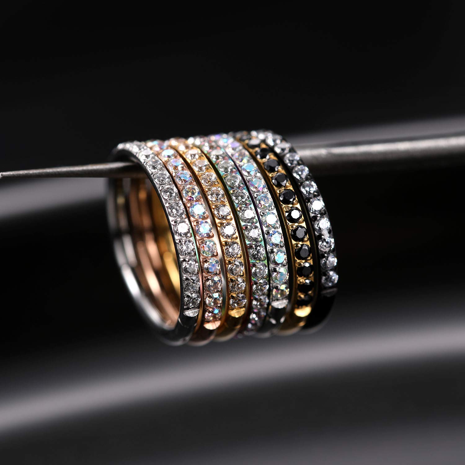 FUNLMO 18G Cartilage Earring Hoop Surgical Steel Gold Septum Ring Nose Ring Daith Earrings 6mm