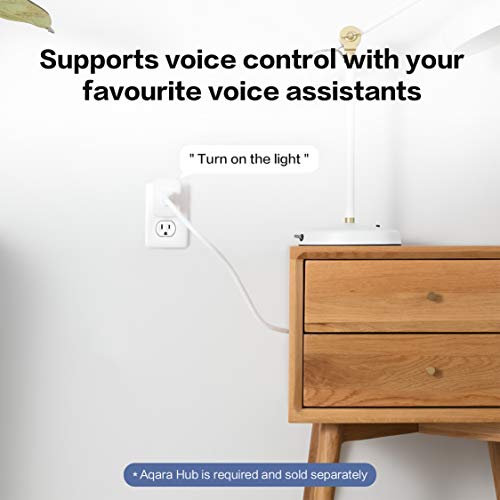 Aqara Smart Plug Plus Aqara Hub M1S, Zigbee, with Energy Monitoring, Overload Protection, Scheduling and Voice Control, Compatible with Alexa, Google Assistant, IFTTT, and Apple HomeKit Compatible