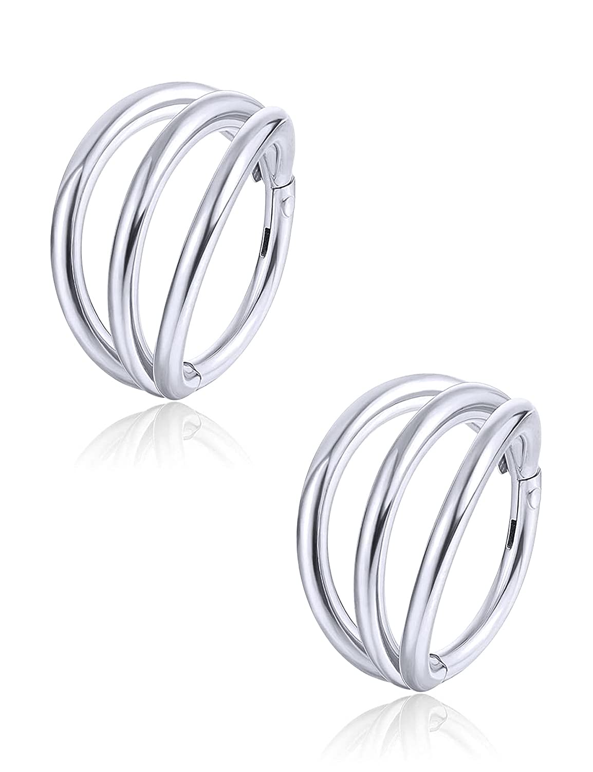 Ftovosyo 16G Conch Piercing Jewelry Surgical Steel Conch Hoop Earring Triple Helix Piercing Jewelry Conch Earrings for Women