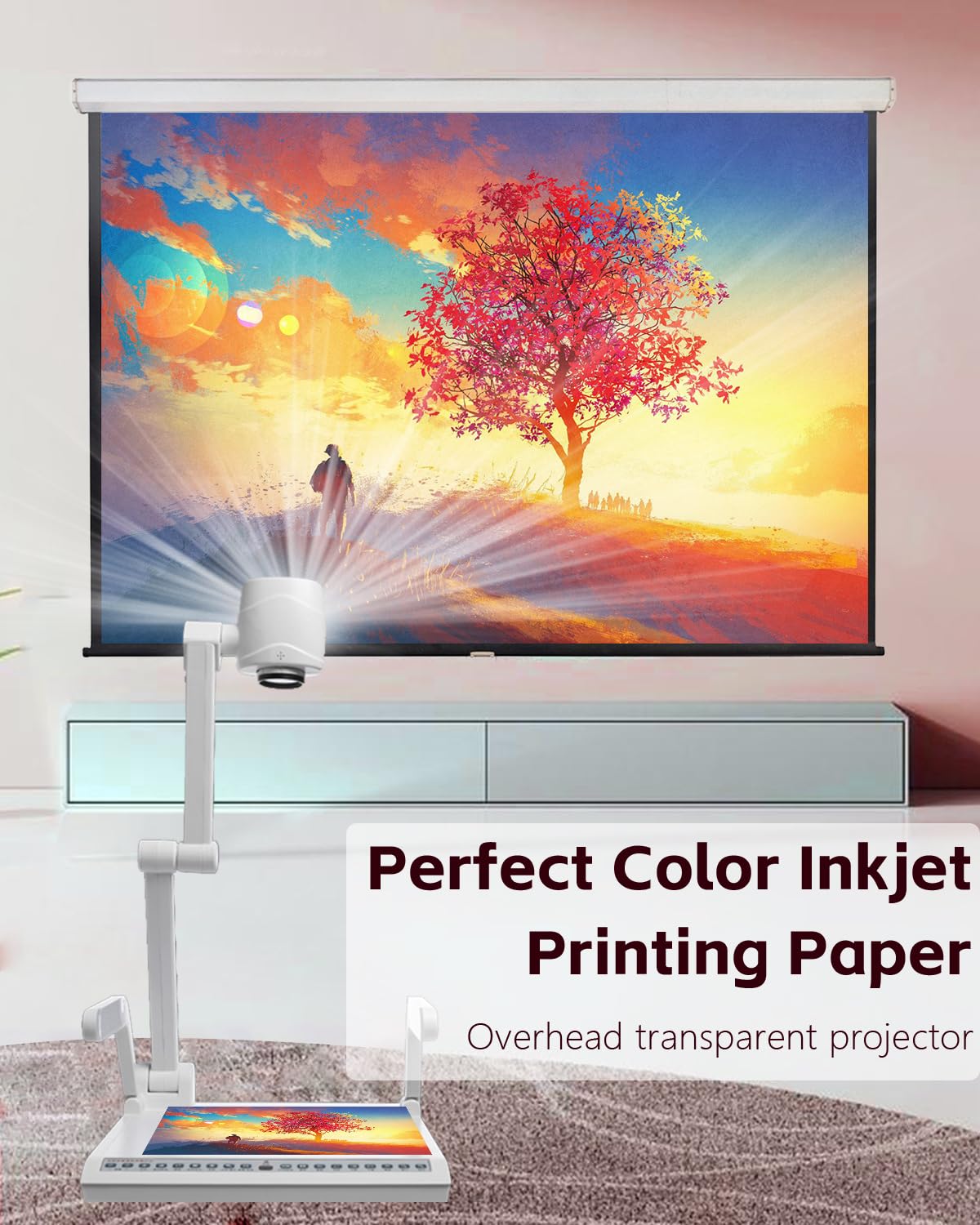 Transparency Film Paper Clear for Overhead Projector Transparencies and Inkjet Screen Prints 8.5 x 11,25sheets