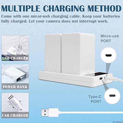 2Pcs 13000mAh A-7a XL Extended Rechargeable Battery Pack and LCD Dual Charger for Alro Pro 3 Floodlight Camera, Arlo Pro4 XL/ Pro3 XL/Ultra2 XL/ Ultra XL Camera, P/N: VMA5410 FB1001 VMC4040P CMC5040