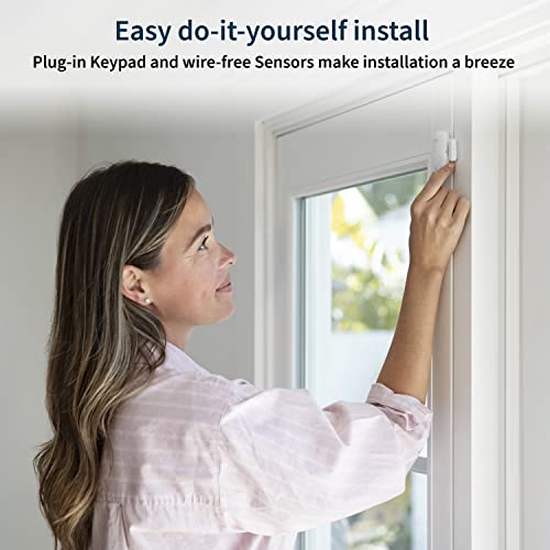 Arlo Home Security System - Wired Keypad Sensor Hub, (5) 8-in-1 Sensors, Yard Sign, 24/7 Professional Monitoring- No Contract Required, DIY Installation, Alarm System for Home Security - SS1501