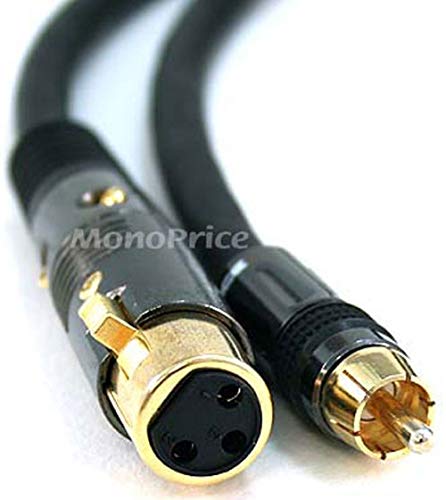 Monoprice 104784 3' Premier Series XLR Female to RCA Male 16AWG Cable