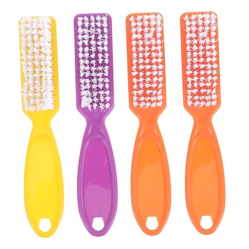 FRCOLOR 4pcs portable brush nails brush Essential nail tool nail cleaner brush nail cleaning kit pinceles para uñas acrilicas Hand Nail Clean long handle nail brush major