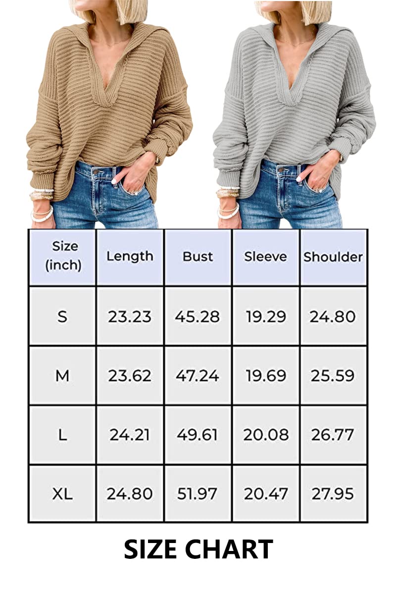 LILLUSORY Womens V Neck Oversized Sweaters Long Batwing Sleeve Asymmetrical Knit Pullover Fall Fashion 2025 Black M