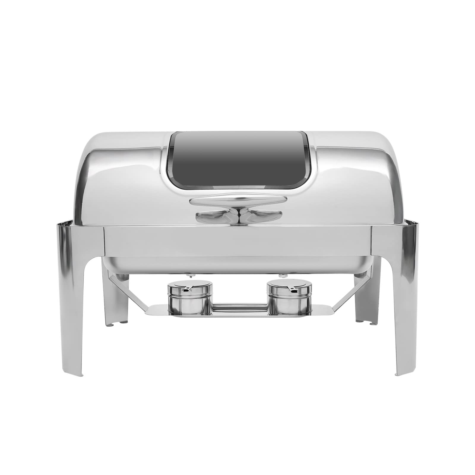 Roll Top Chafing Dish Buffet Set,Professional Chaffing Server Set Commercial Chafers for Catering,Rolling Buffet Servers and Warmers for Parties Warming Tray 25.20x18.11x17.32in