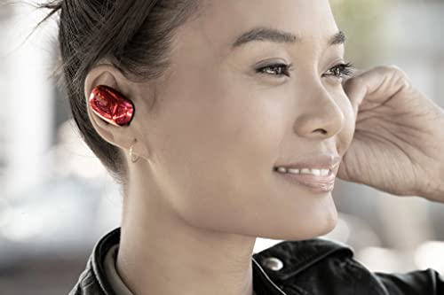 Shure AONIC Free True Wireless Earbuds, Sound Isolating Wireless Bluetooth Earphones, 21-Hr Battery Life, Studio-Quality Sound, Clear Call, Durable Quality, Lightweight, Fingertip Control - Red