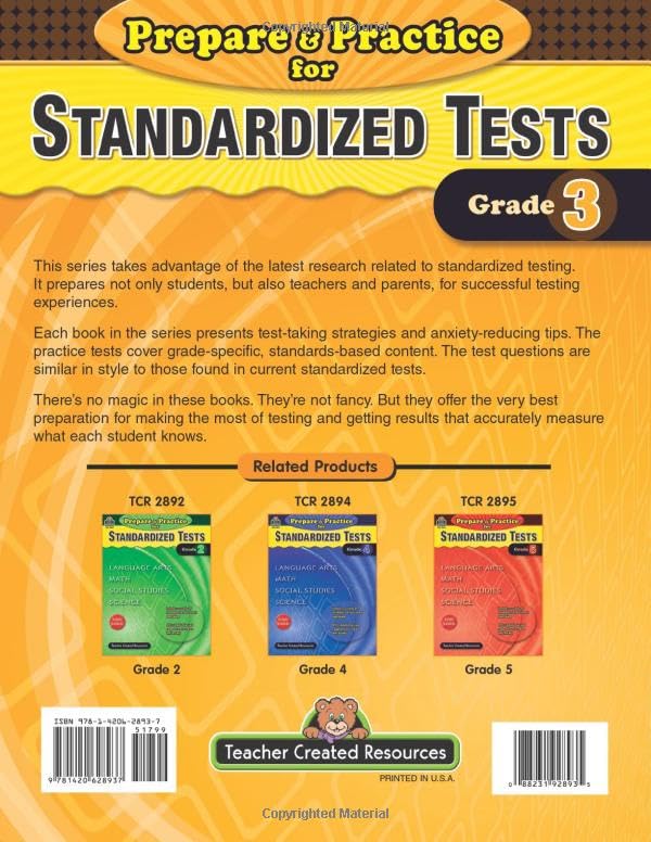 Prepare & Practice for Standardized Tests Grade 3: Language Arts, Math, Social Studies, Science (Prepare and Practice for Standardized Tests)
